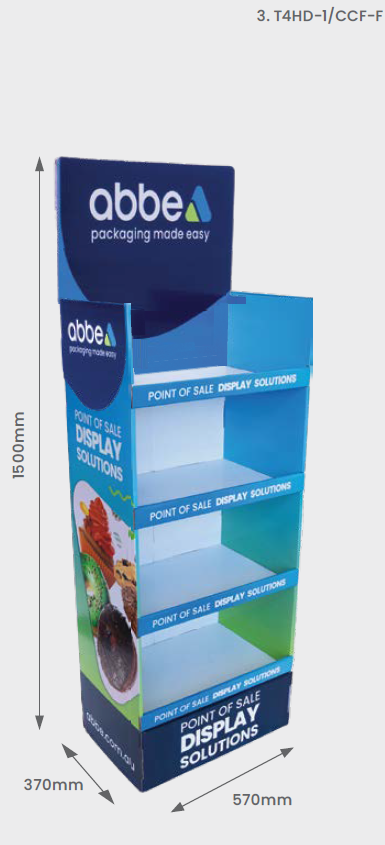4 Shelf Wide Display - Abbe